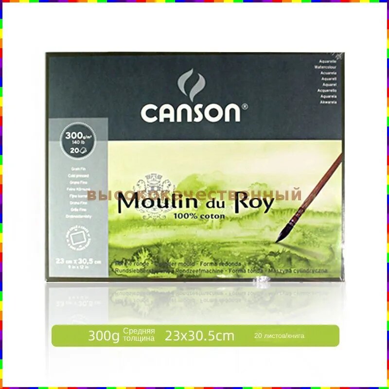 Альбом для живописи CANSON Moulin du Roy, 20 листов, 300 г/м2, сатин