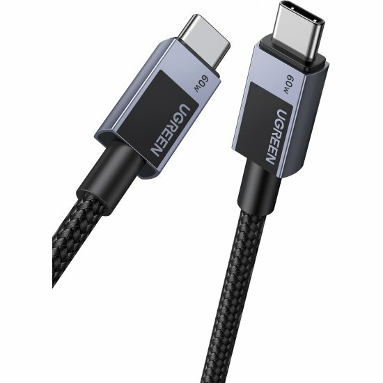 Кабель Ugreen L524 USB-C - USB-C PD 3A, 3м, серый (55776)
