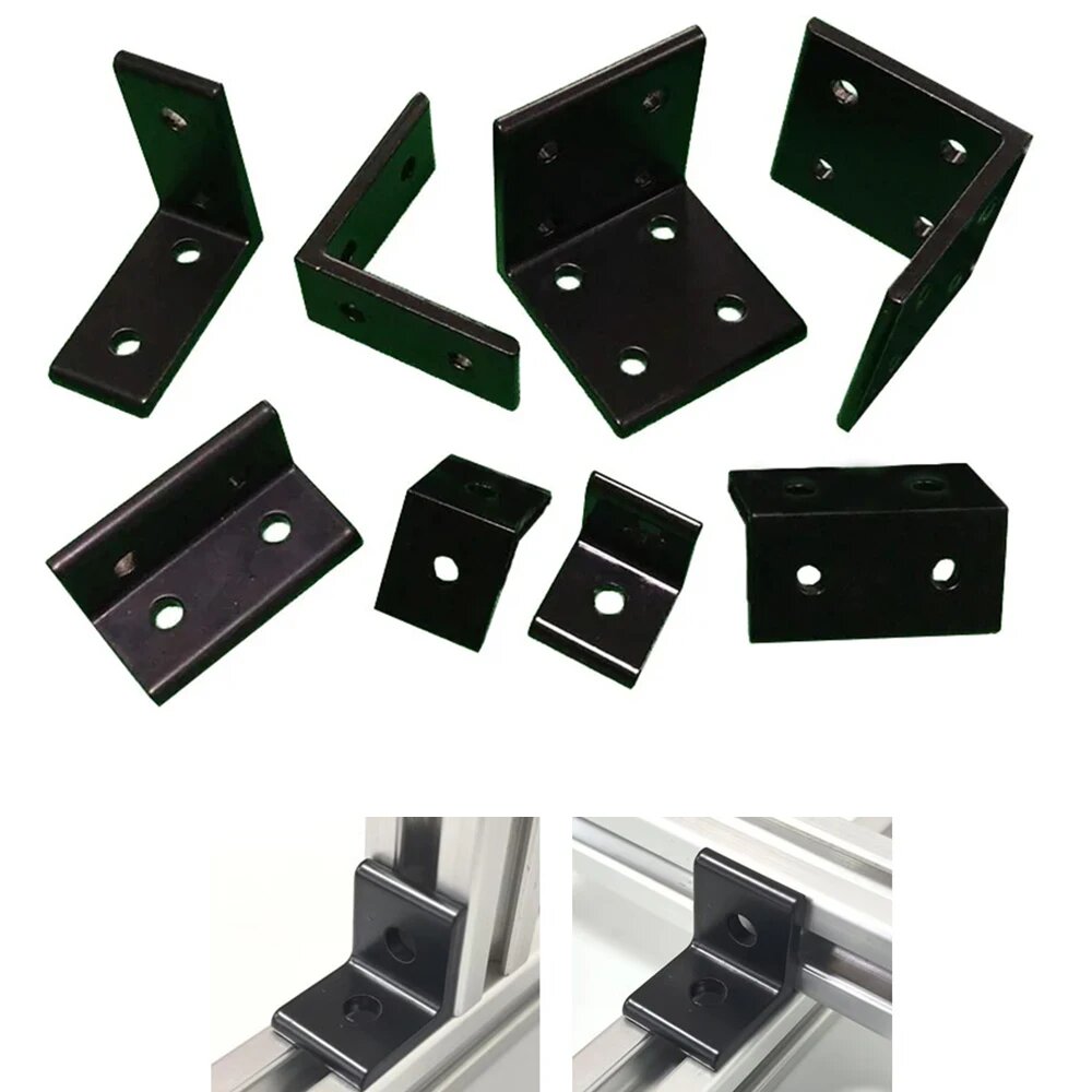 Угловой кронштейн VENSTPOW черный 2040-8 holes