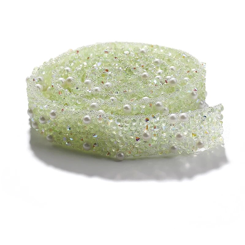 Самоклеящаяся лента со стразами Chrysolite AB ZZ, 1,2 см