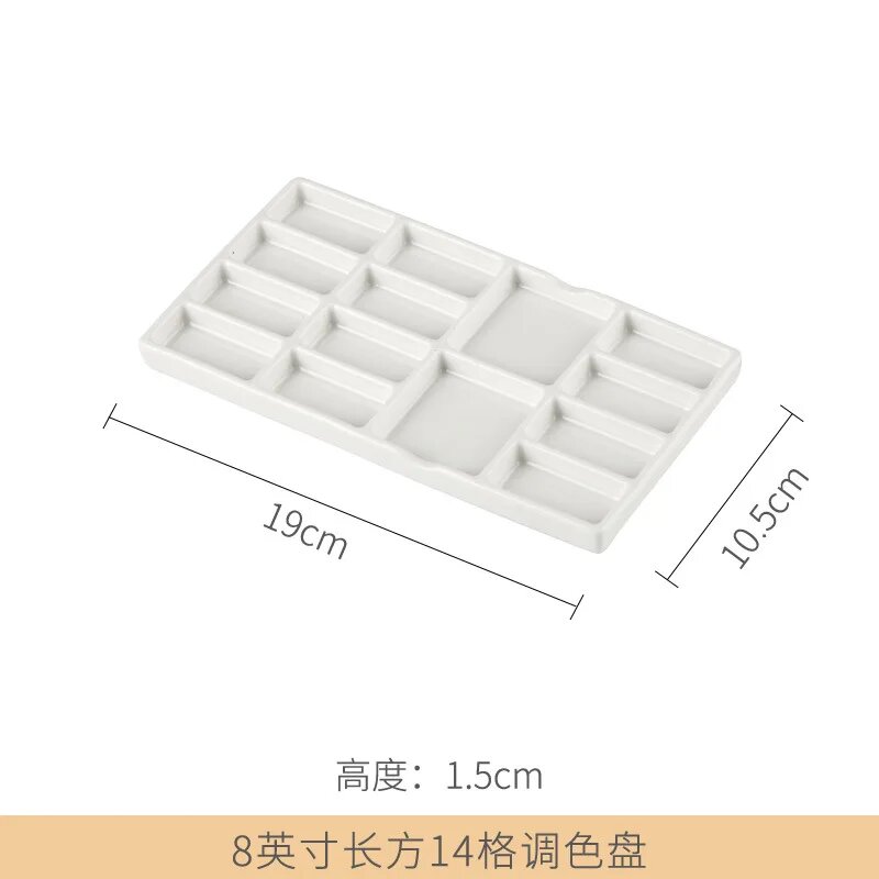 Клетчатая керамическая палитра с цветком сливы, акриловая пигментная палитра для акварельной живописи маслом, подходит для начинающих и студентов