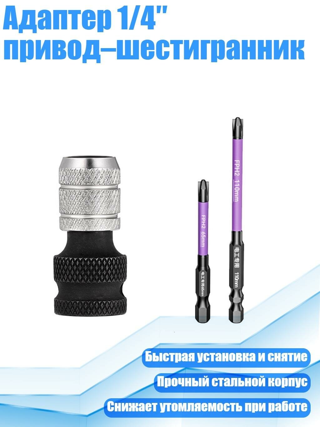 Адаптер 1/4″ привод–шестигранник, Модернизация и масштабирование - Фосфатирующий электрический