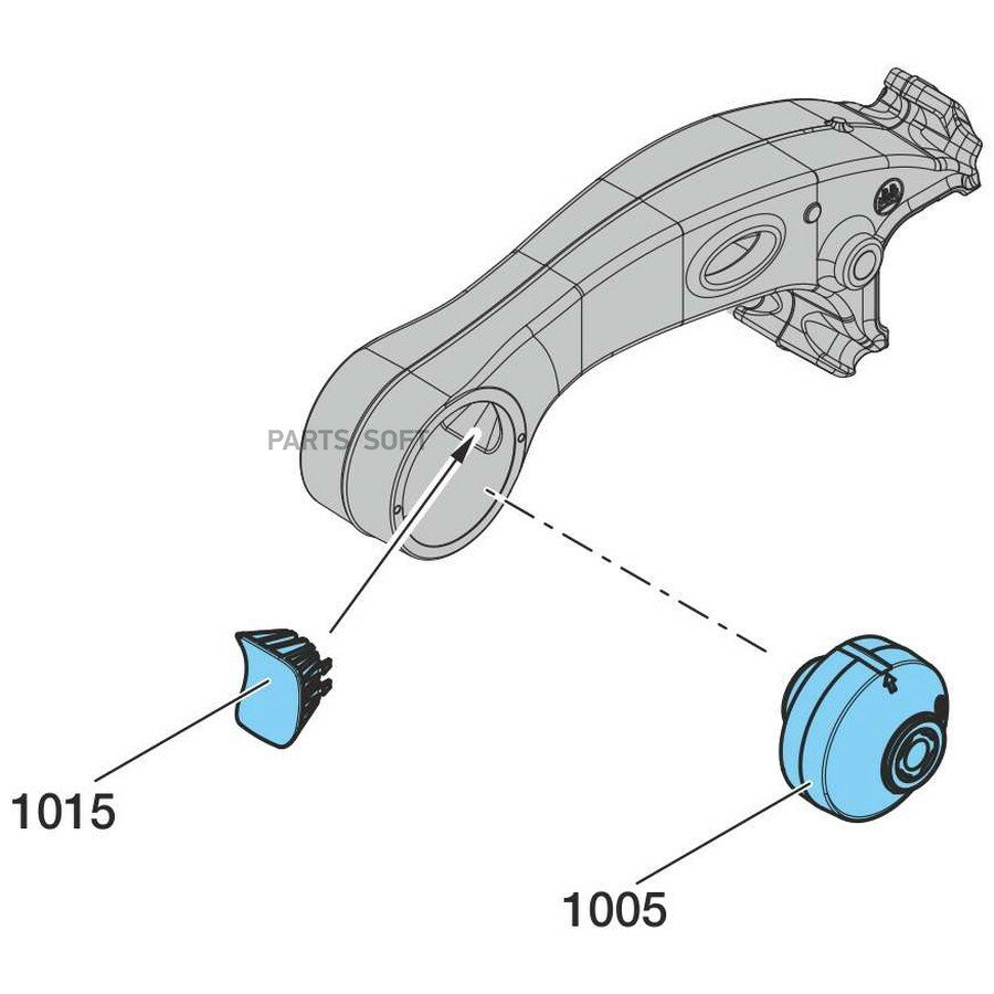 Р/к продольного рычага! на 1сторону втулка 24/43/59/132x112, заглушка\BPW EcoAirCompact от официального дистрибьютора, BPW, артикул 0980108200