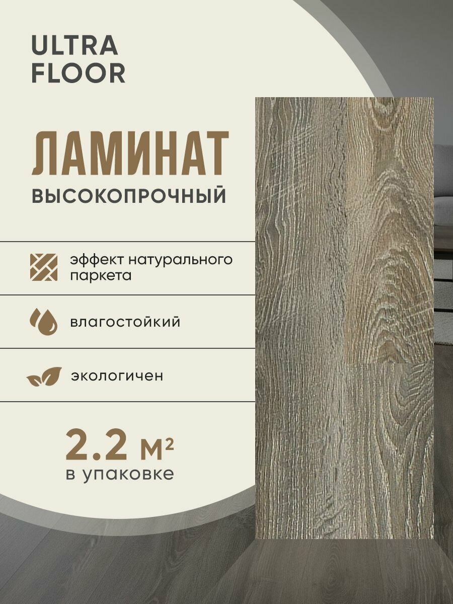 Ламинат напольный Ностальгия дуб 9шт/уп 2,22м2