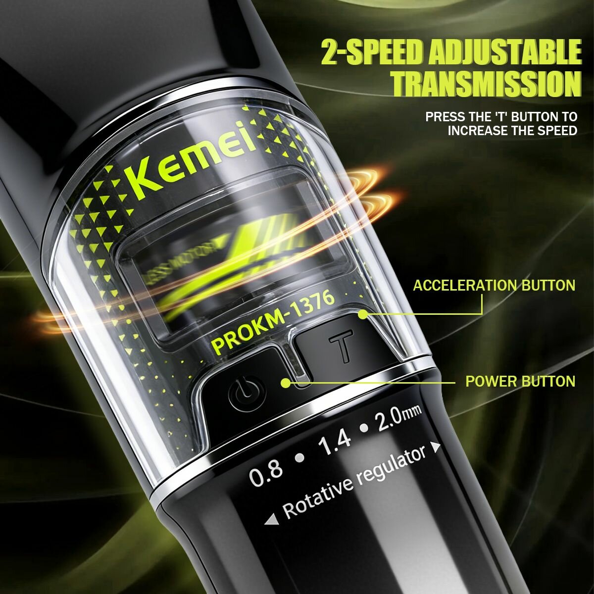 Kemei PROKM-1376 профессиональные машинки для стрижки волос.