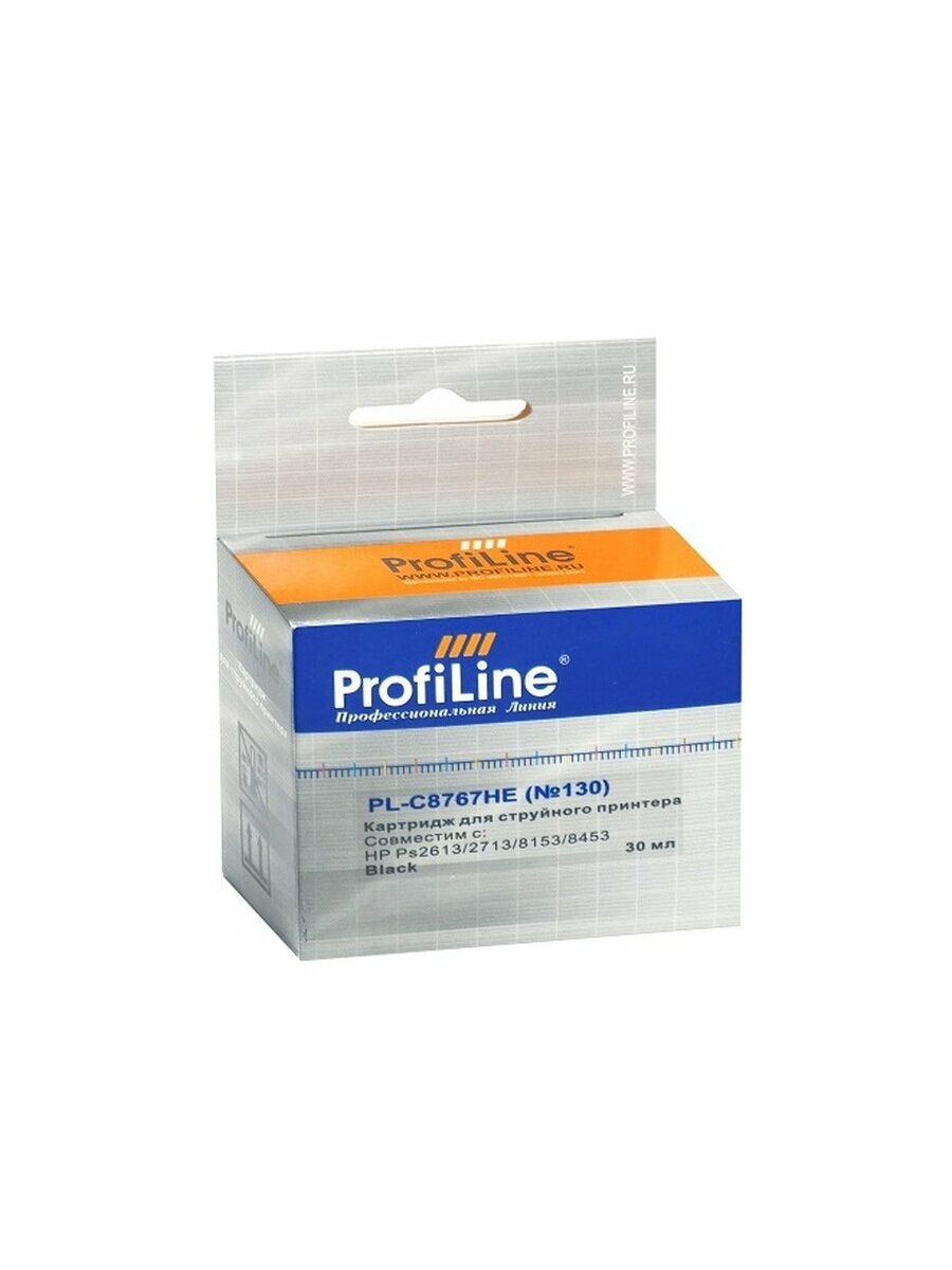 Картридж ProfiLine PL-C8767HE-Bk №130 для принтеров HP PS2613/2713/8153/8453/K7103 Black пигмент ProfiLine