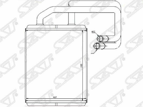Радиатор отопителя салона SAT ST-KA43-395-0 Kia Cerato 04-09
