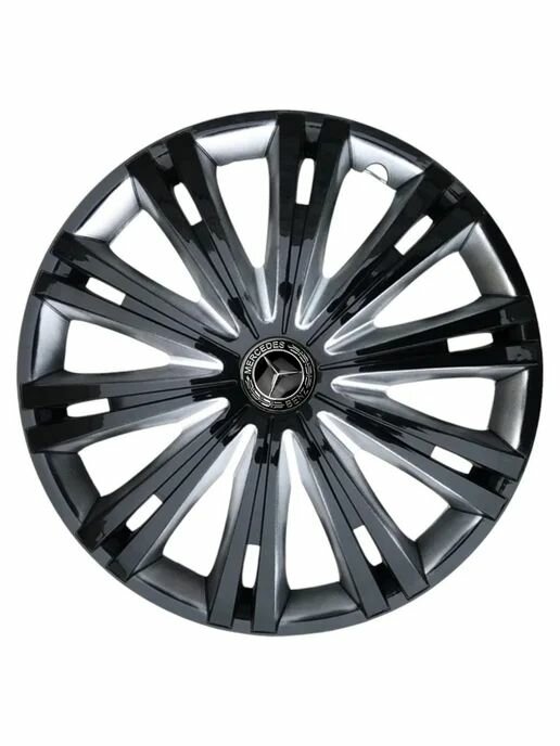 Колпаки на колеса Мерседес R15 Гига супер блэк, 4 шт AVTOMX