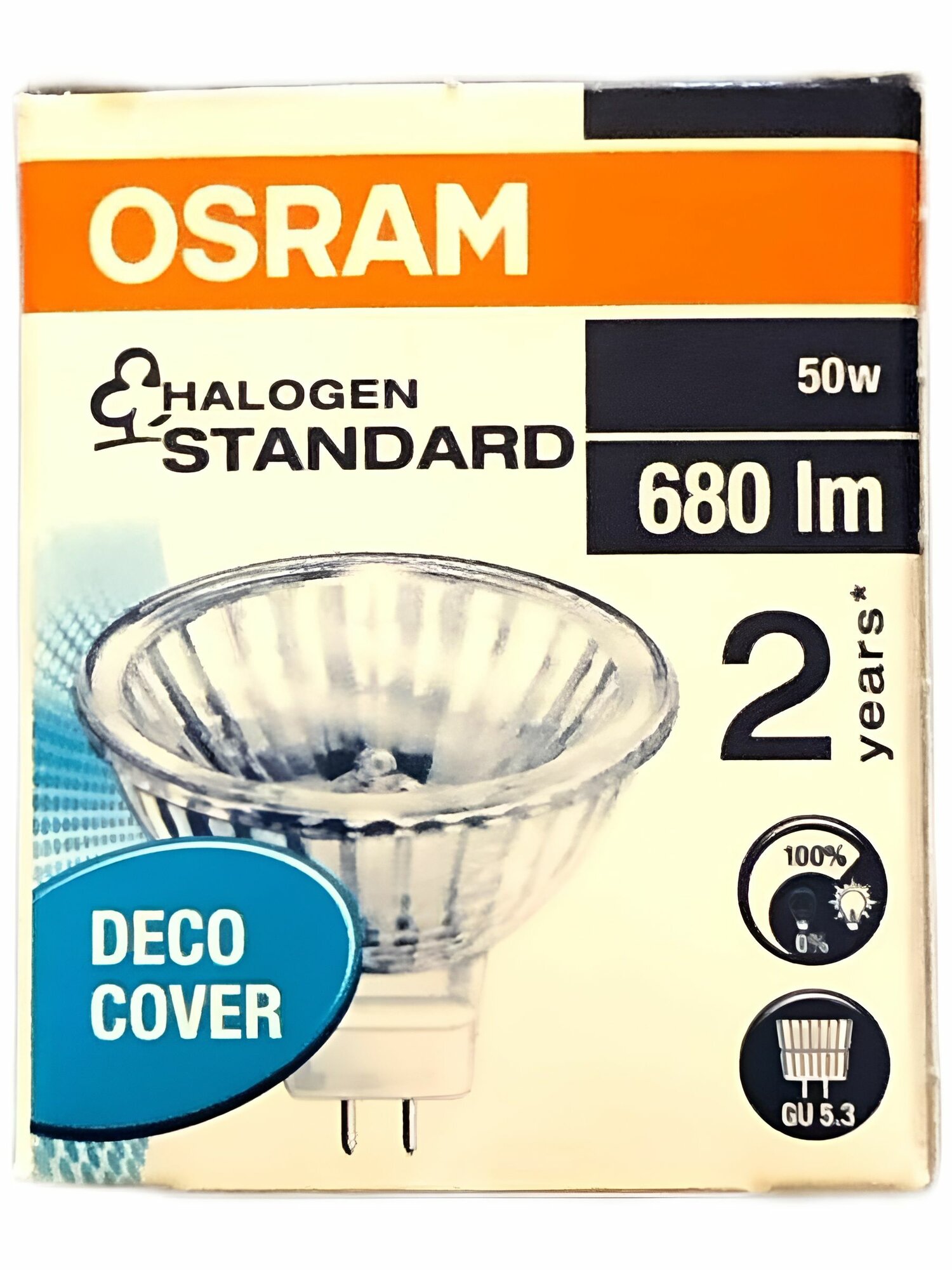 Лампа Osram Decostar 12V 50W GU5,3