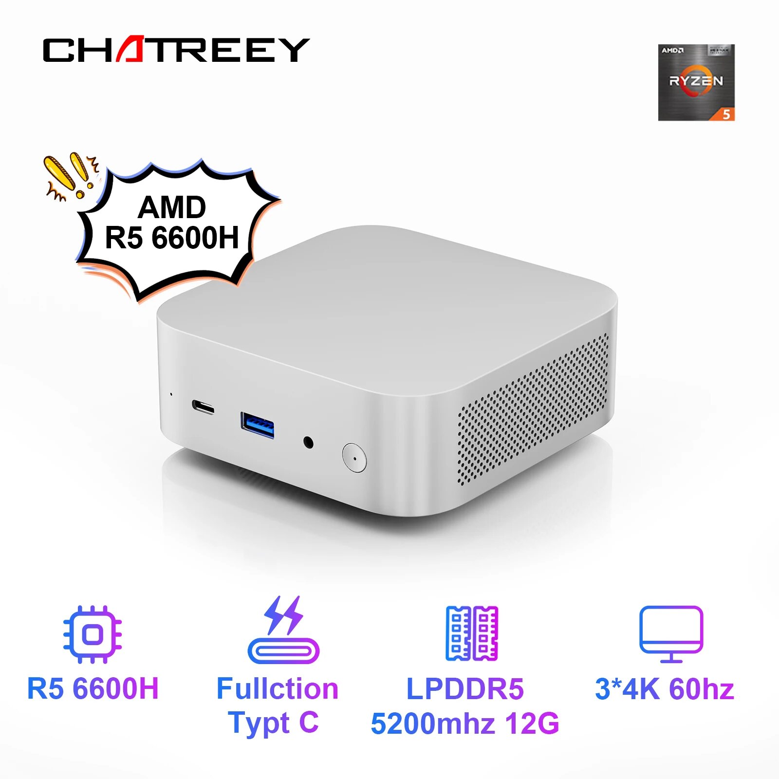 Мини-ПК Chatreey IT12M Windows 11 1215U 12G 512GB