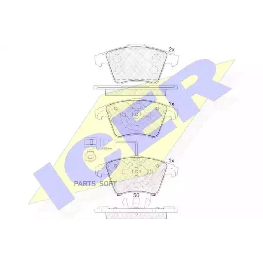 ICER 181779 Тормозные колодки