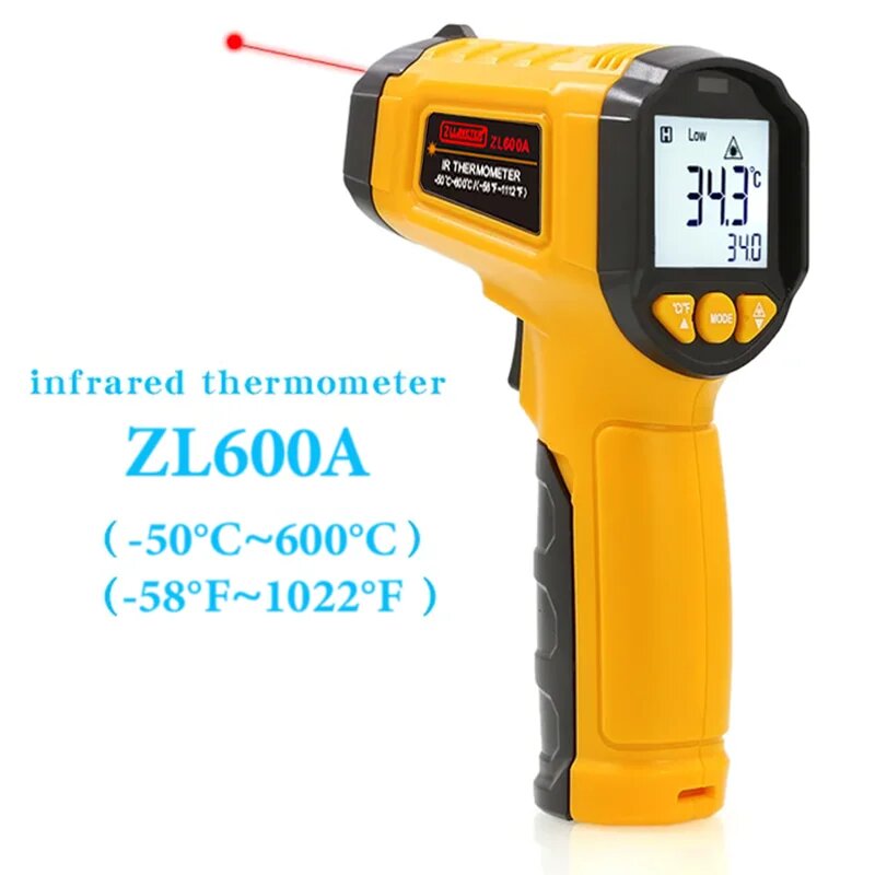 Инфракрасный термометр ZL600A (-50°C~600°C)