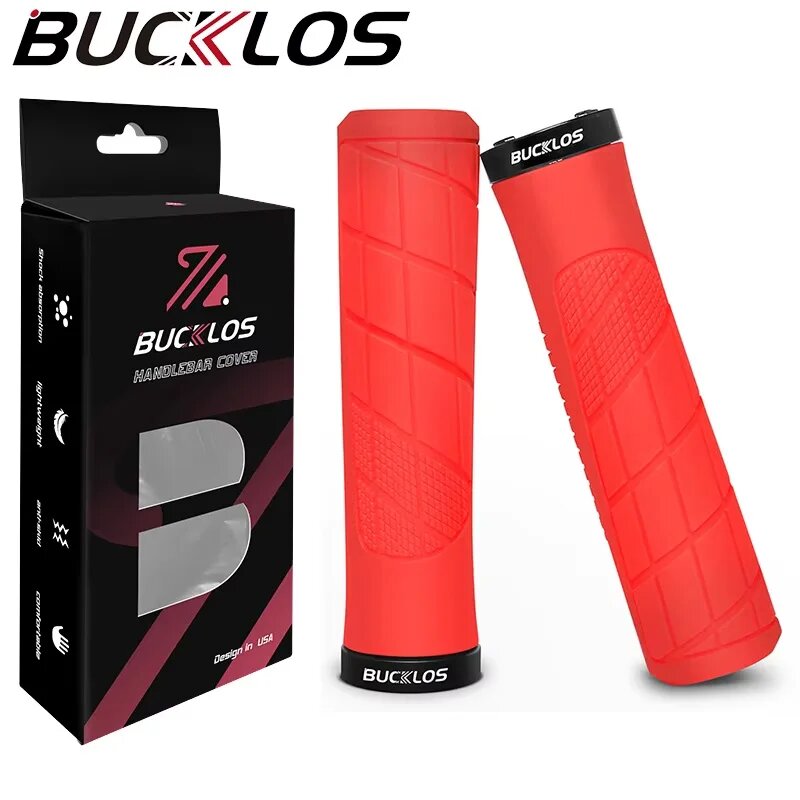 BUCKLOS Ручки на руль MTB, Model2-RED