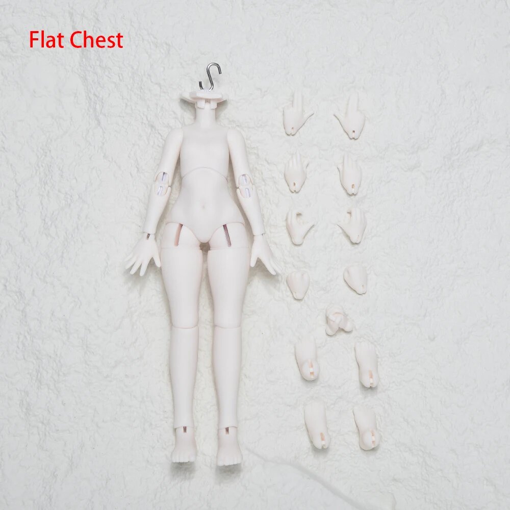 Кукольный шарнирный корпус 1/12 для кукол Ob11, P10, Ymy Белый, S White flat chest