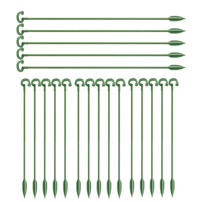 Пластиковые опоры для растений 5/10/20 шт Изумрудный, 37cm, 20PCS