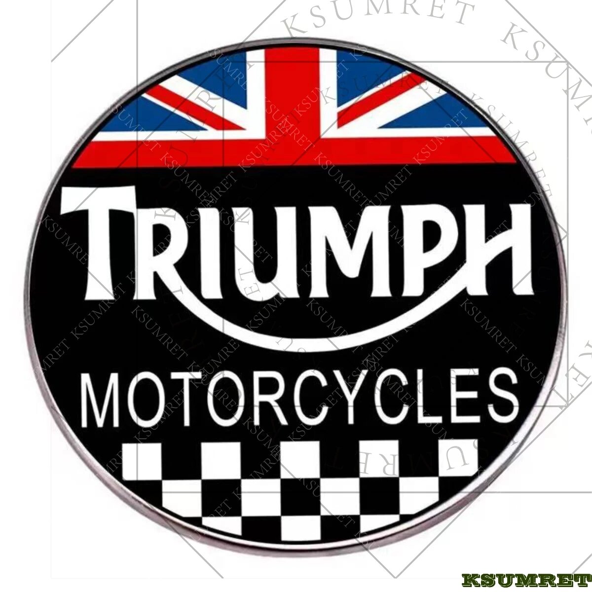 Брошь Triumph Motorcycles, Style4, Union Jack