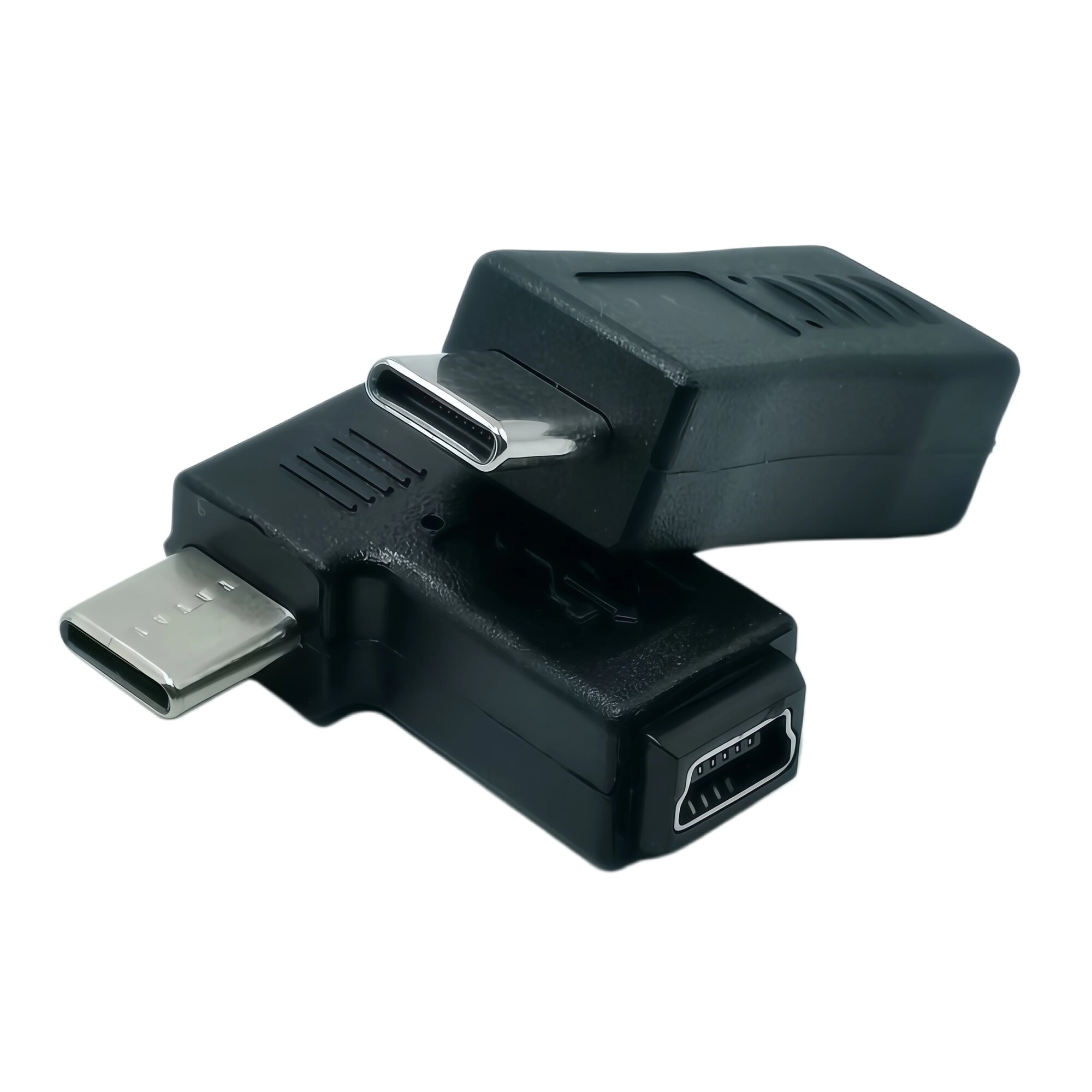 Адаптер Type-C на Mini USB, Straight, черный — фото 1
