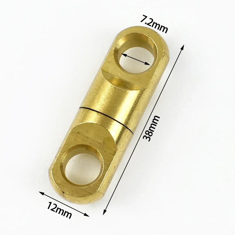 Meetee Твердые латунные поворотные двойные D-пряжки 2/5 шт 5Pcs, ZL2031-Brass-12mm