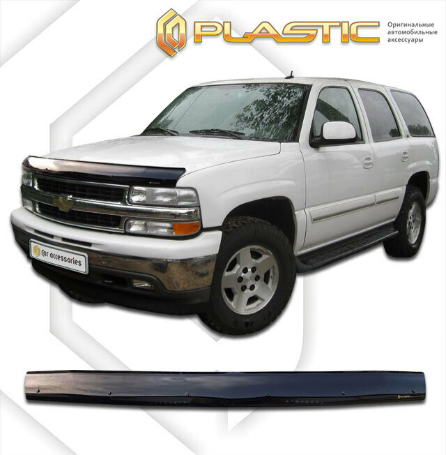 Дефлектор капота Chevrolet Tahoe 1999 - 2007 Черный глянцевый СА Пластик