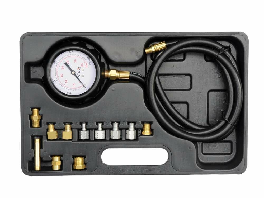 Тестер давления масла с адаптерами 0-500 PSI/0-35 бар