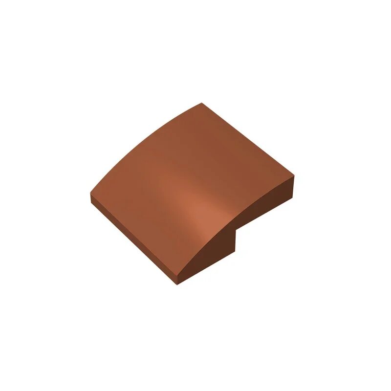 Детский конструктор gobricks, изогнутые блоки 2x2, пластик Коричневый, 083