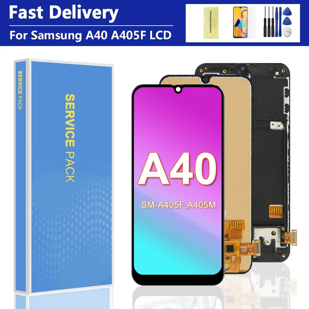 Дисплей для Samsung A40 A405 Black no frame
