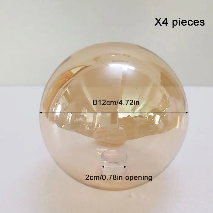 Стеклянный плафон G9 для лампы D10см, D12см, D15см с отверстием 2см, цвета: дымчатый, коньячный, янтарный, серый. Запасная часть.
