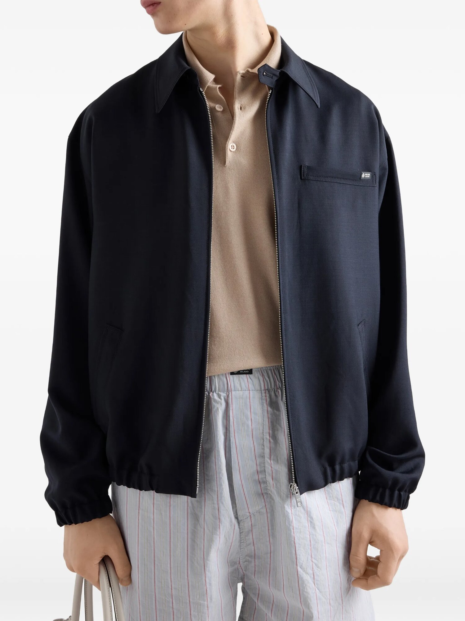 Куртка Prada Mohair wool blouson jacket, размер 52, синий — фото 1
