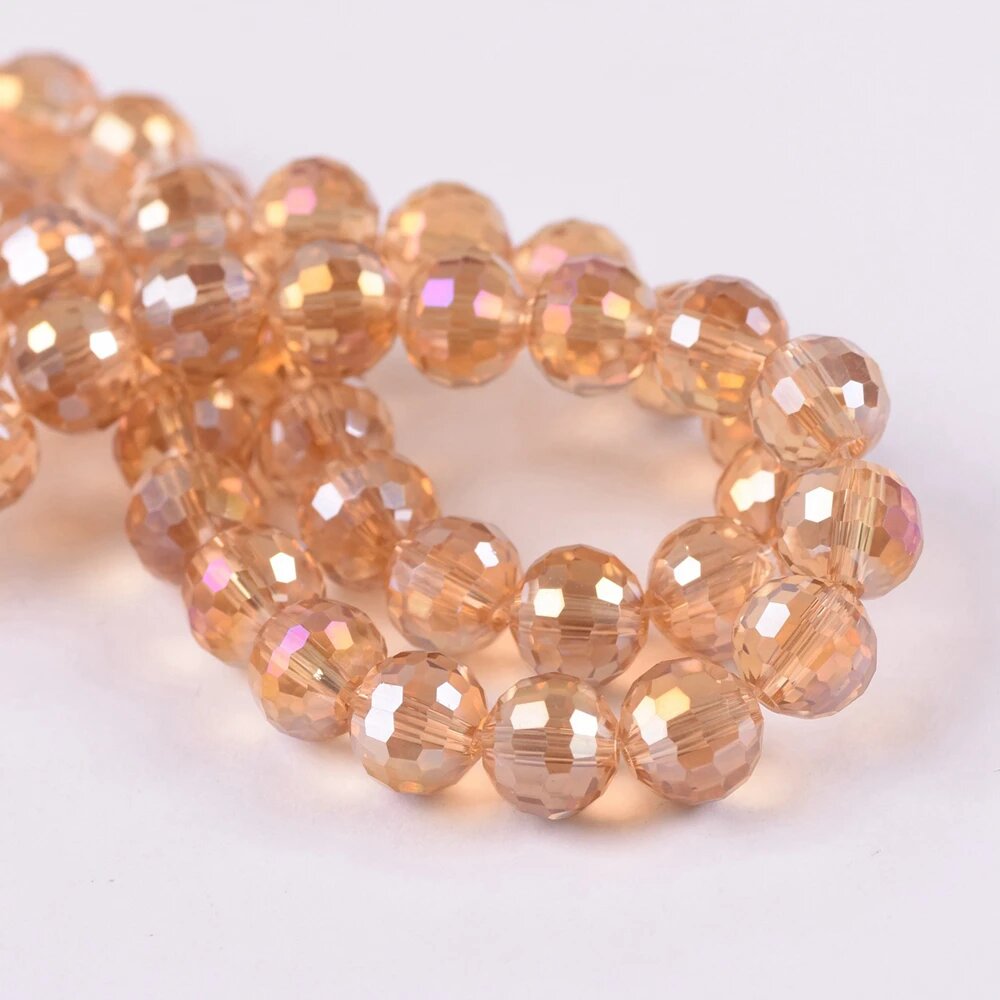 Бусины хрустальные 6 мм, Champagne AB, 50 шт
