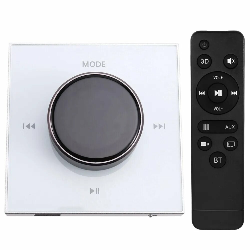 86 Hi-Fi Professional Smart Wall Stereo Controller с Bluetooth Mini Inwall Усилитель для фоновой музыки, белый
