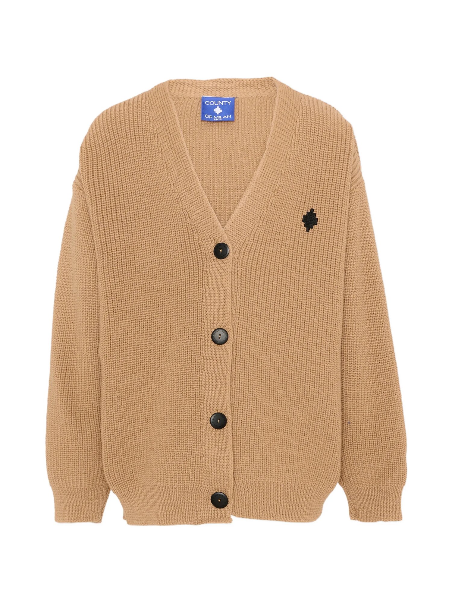 Кардиган  Logo-embroidered ribbed-knit cardigan