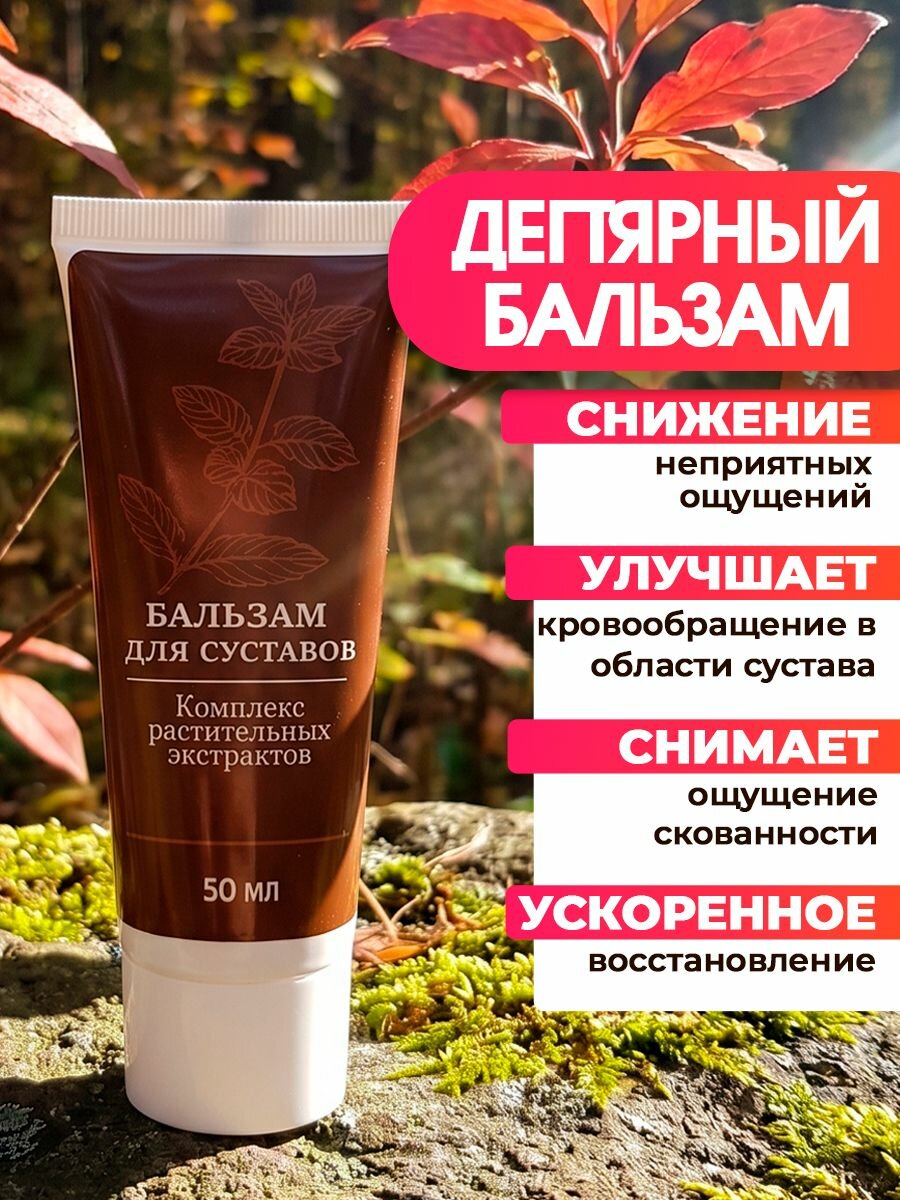 Дегтярный бальзам для тела, шеи и суставов / Обезболивающая мазь при остеохондрозе 50 мл