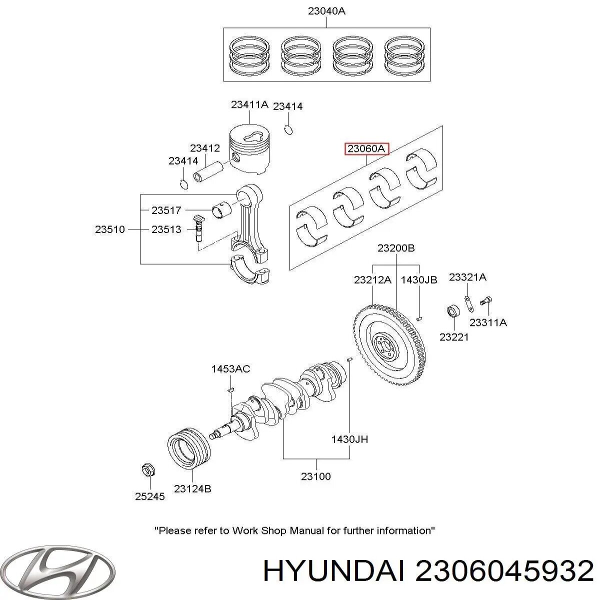 Вкладыши HYUNDAI Porter 2 (13-), Starex H-1 (13-) д