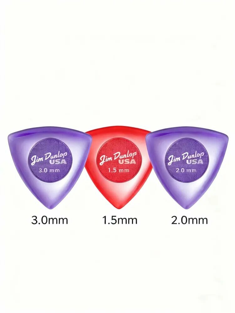 Медиаторы для гитары -3штуки DUNLOP-473R треугольник