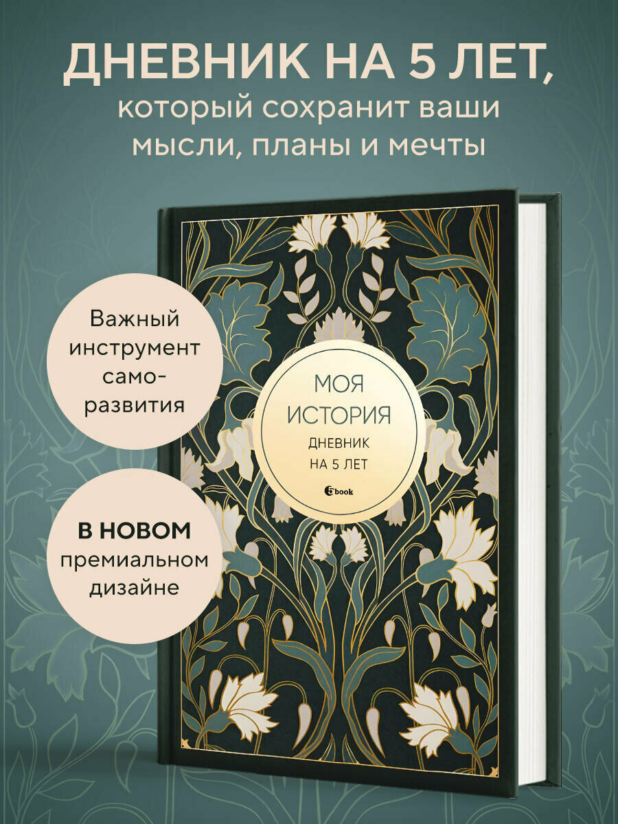 Моя история. Дневник на 5 лет (пятибук мини, ар-деко)