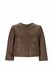 Куртка THE Jackie Leathers Collarless leather jacket, размер 42, brown