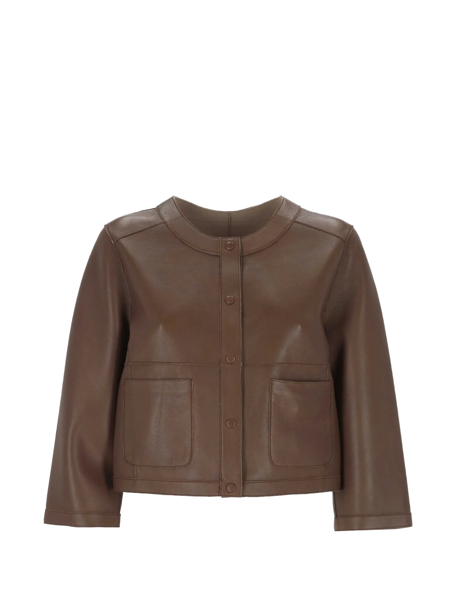 Куртка Collarless leather jacket