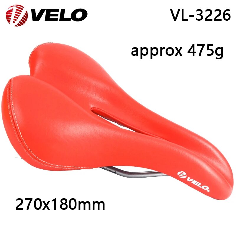 VELO Седло Vl-3147/VL-4126 из искусственной кожи Красный, VL-3226 Red