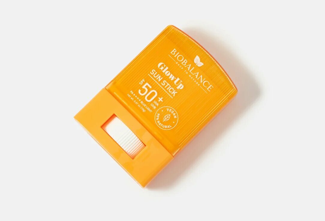 BIOBALANCE Glow up Солнцезащитный стик для лица SPF 50+ PA++++ 19г