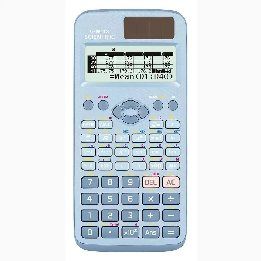 FX-991EX, калькулятор инженерный, Синий,552 функций,10+2 разрядов, С батареей, для ЕГЭ