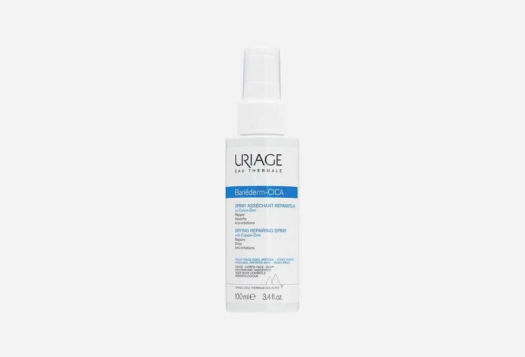 Uriage Bariederm Cica-Spray Цика-спрей с Cu-Zn восстанавливающий подсушивающий 100мл