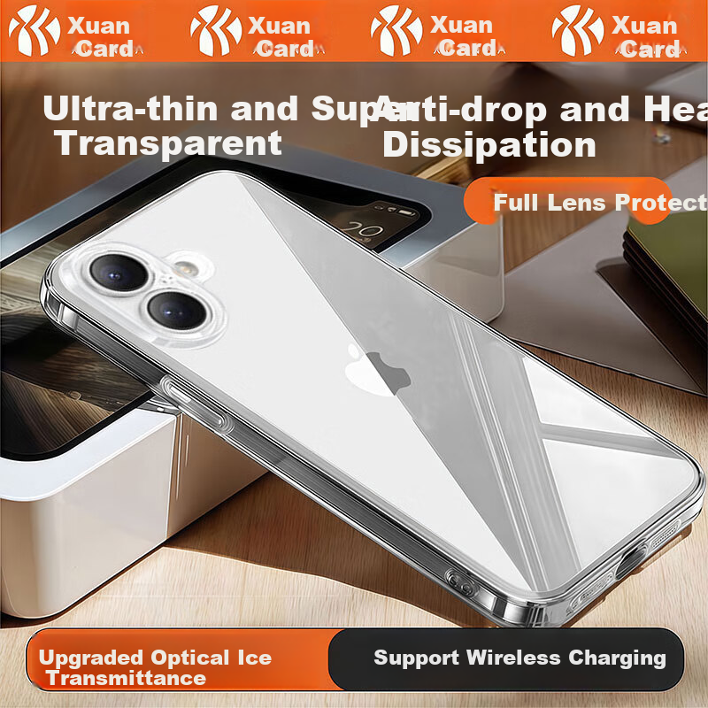 Xuanka German Ice Crystal чехол для iPhone 16 прозрачный полная защита магнитная ударопрочная ультратонкая система