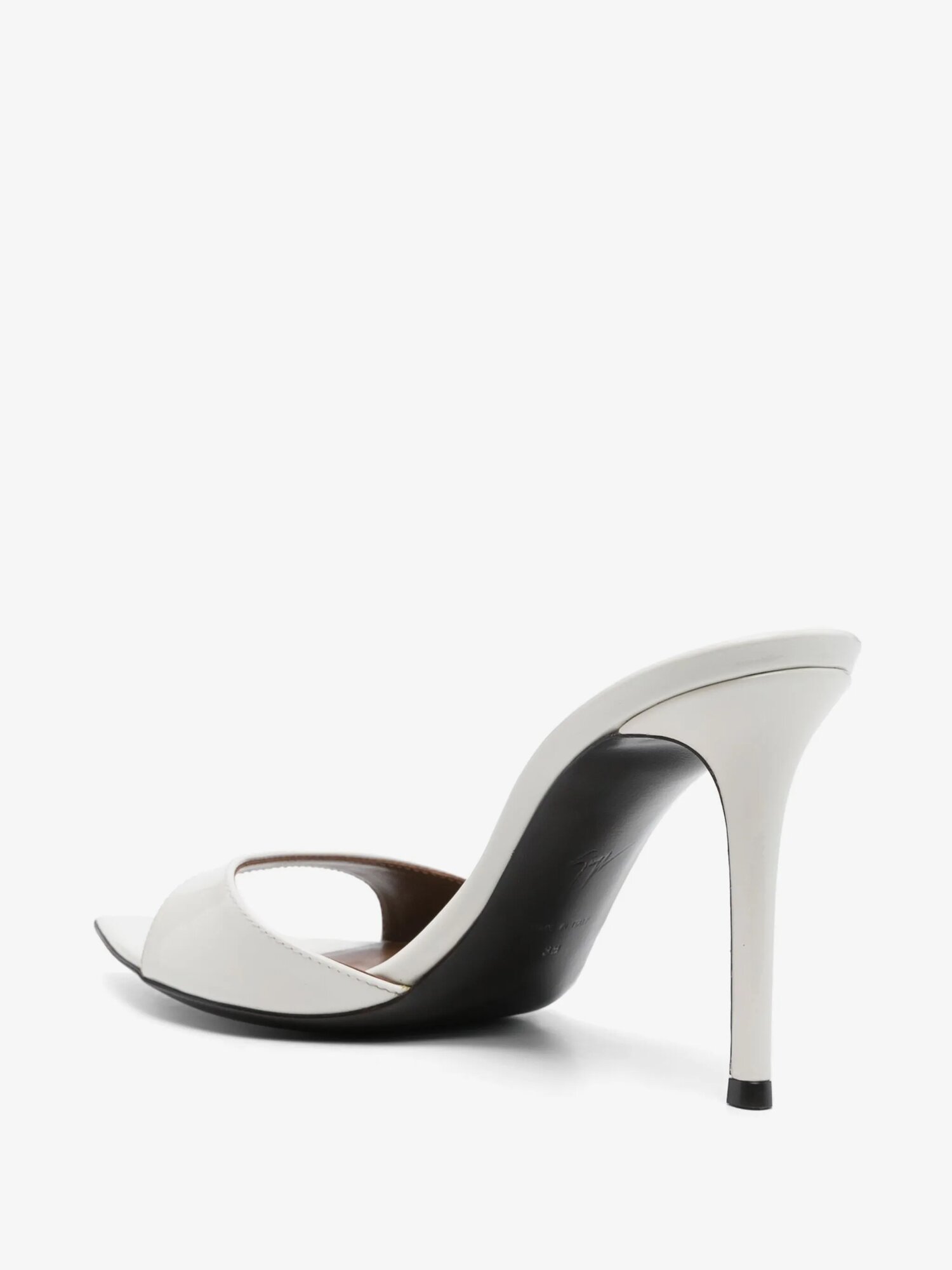 Мюли Giuseppe Zanotti Intriigo 90, размер 37 EU, бежевый/белый — фото 1