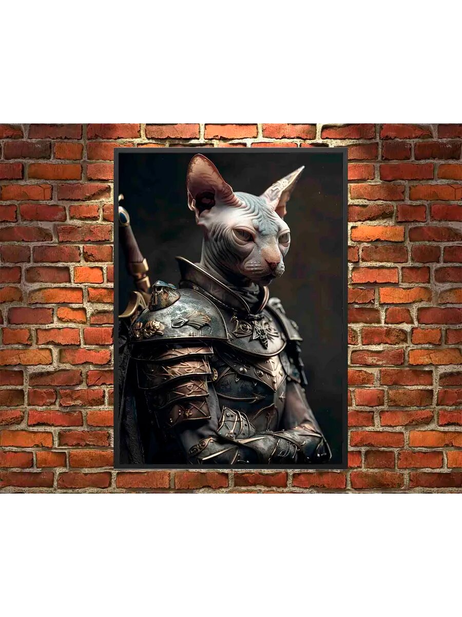 Сфинкс-кот-рыцарь 3, Плакат 30x42см