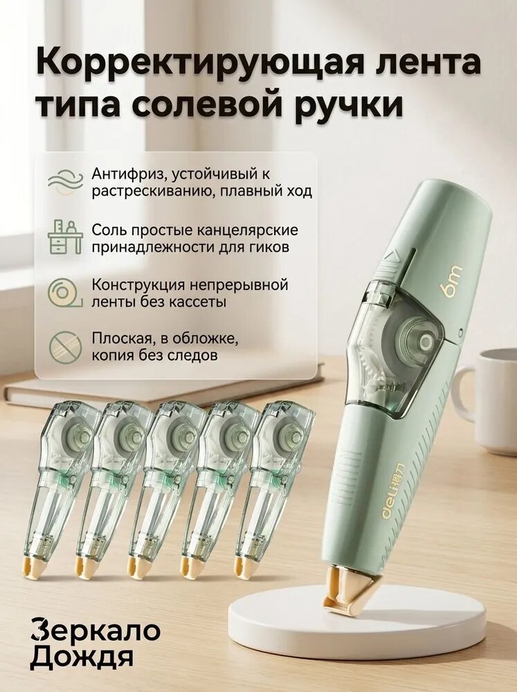 Коррекционная лента перьевого типа со сменной сердцевиной из ПЭТ-пленки, высоковязкая копировальная бесшовная студенческая канцелярская бумага для офиса