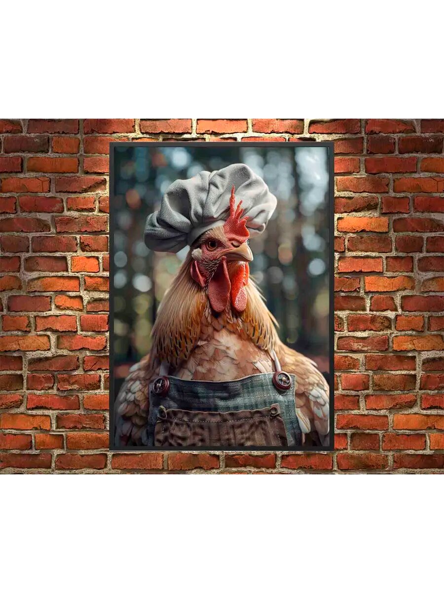 Курица, приготовленная из птицы, 3, Плакат 30x42см