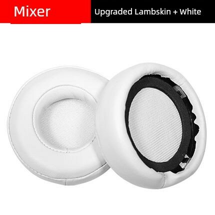 Beats MixR белые кожаные накладки из овечьей шерсти с застежкой-клипсой пара