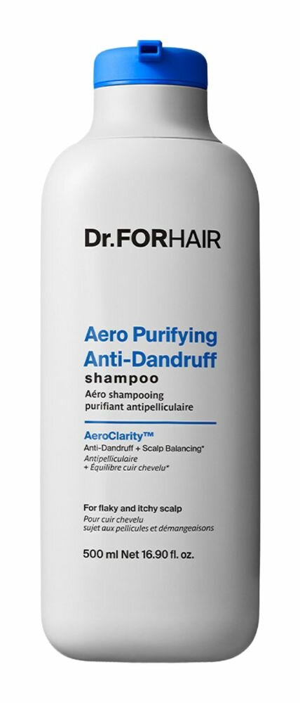 Ежедневный шампунь от перхоти Dr.Forhair Aero Purifying Anti-Dandruff Shampoo, 500 мл