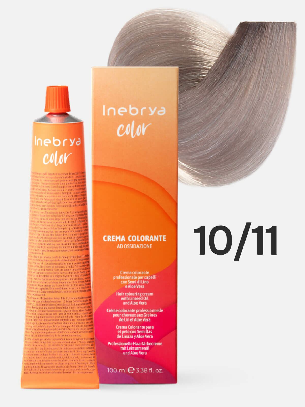 Крем - краска для волос профессиональная Inebrya Color Professional 10/11 Светлый блонд Интенсивный пепельный, 100 мл
