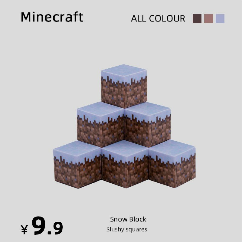 10 шт. магнитных снежных блоков Minecraft, обучающий набор для детей